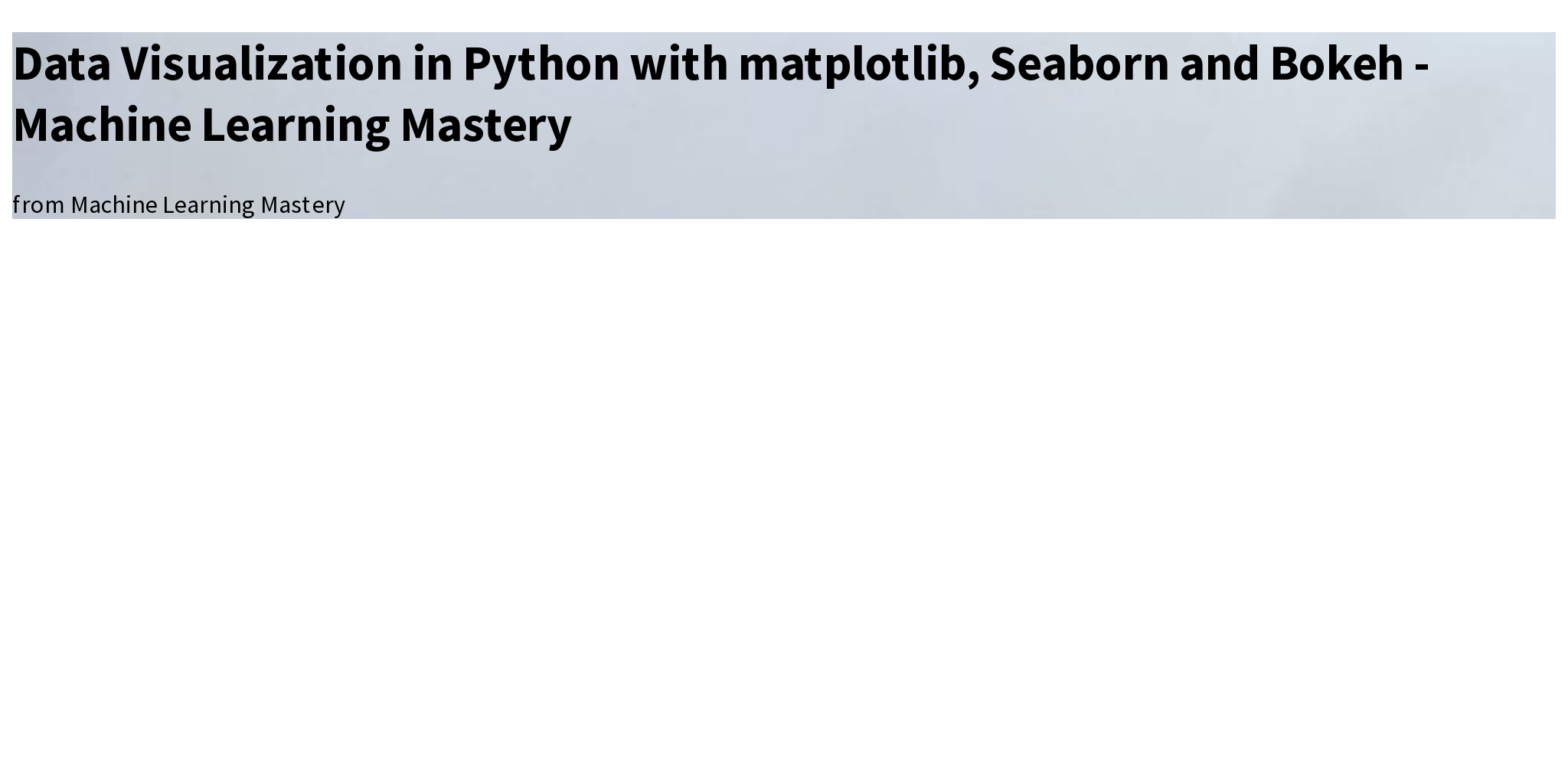 Data Visualization In Python With Matplotlib Seaborn And Bokeh 6521