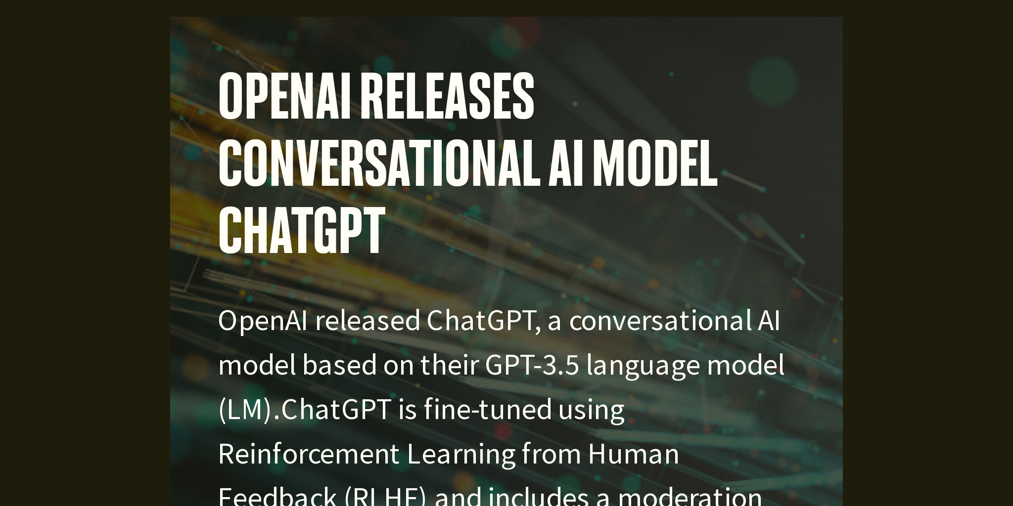 OpenAI Releases Conversational AI Model ChatGPT - Briefly OpenAI Releases Conversational AI Model ChatGPT - Briefly