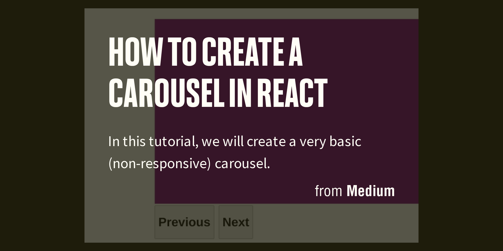 How To Create A Carousel In React Briefly
