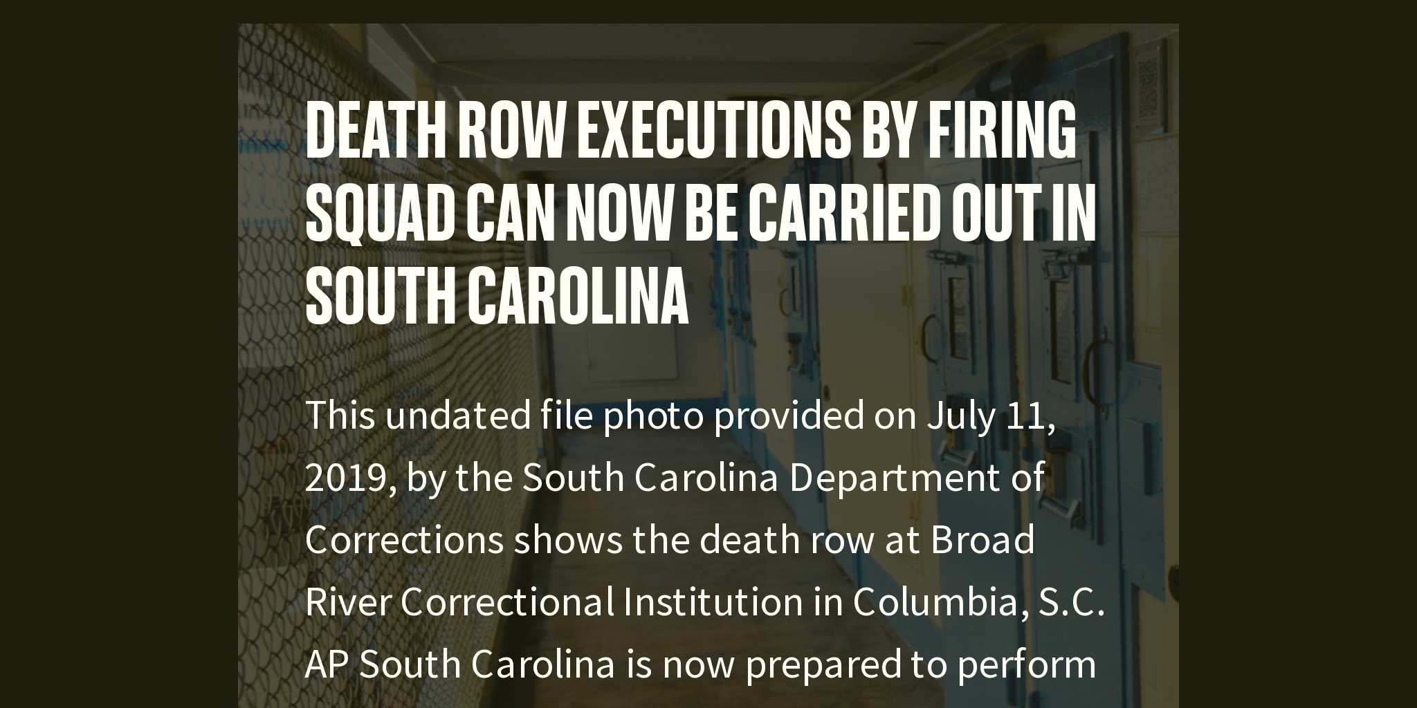 Death Row Executions By Firing Squad Can Now Be Carried Out In South