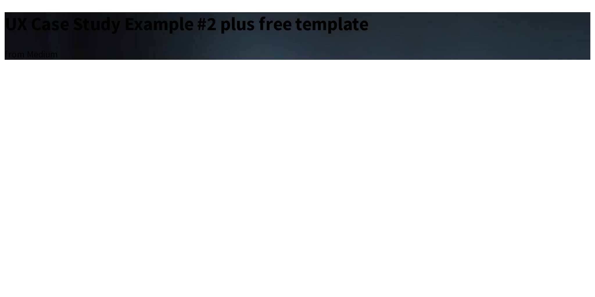 UX Case Study Example #2 plus free template - Briefly
