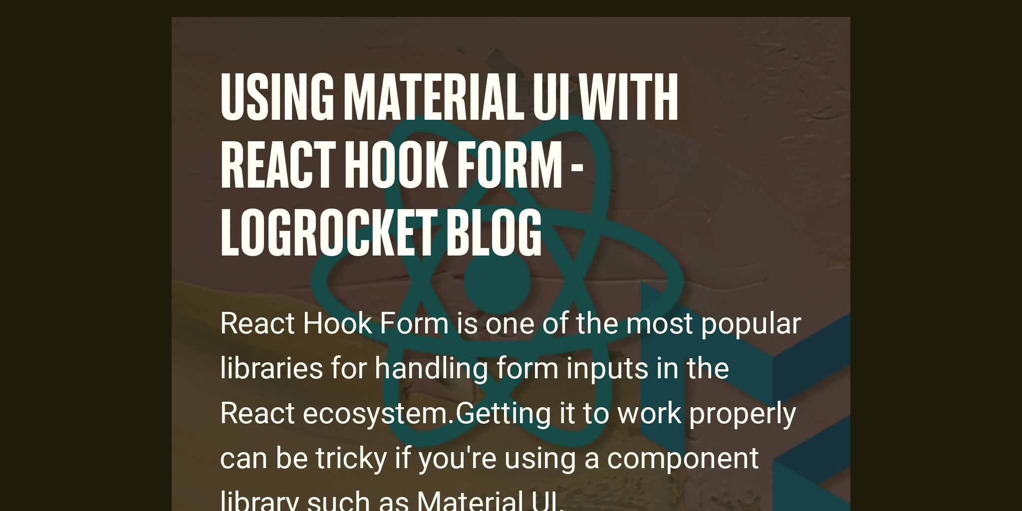 Using Material Ui With React Hook Form - Form example download Using Material Ui With React Hook Form - Form example download