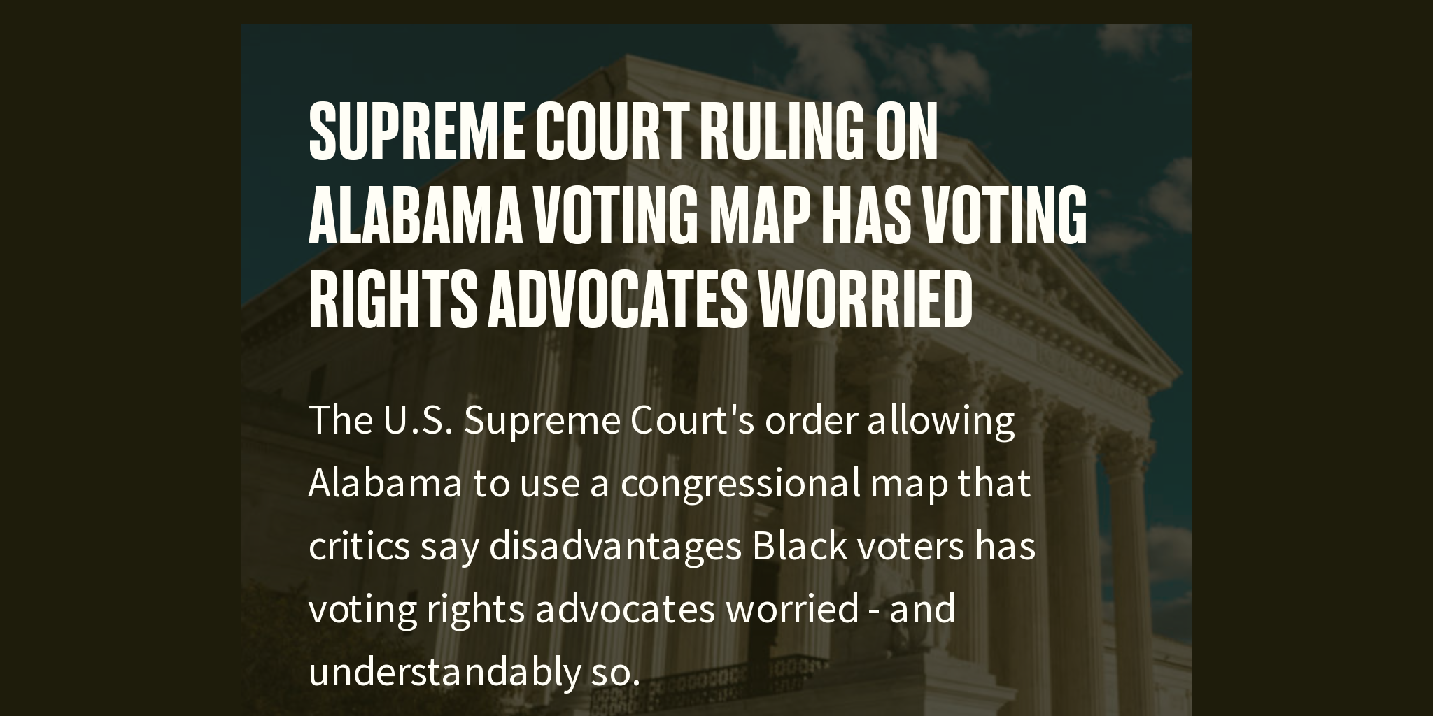 Supreme Court Ruling On Alabama Voting Map Has Voting Rights Advocates